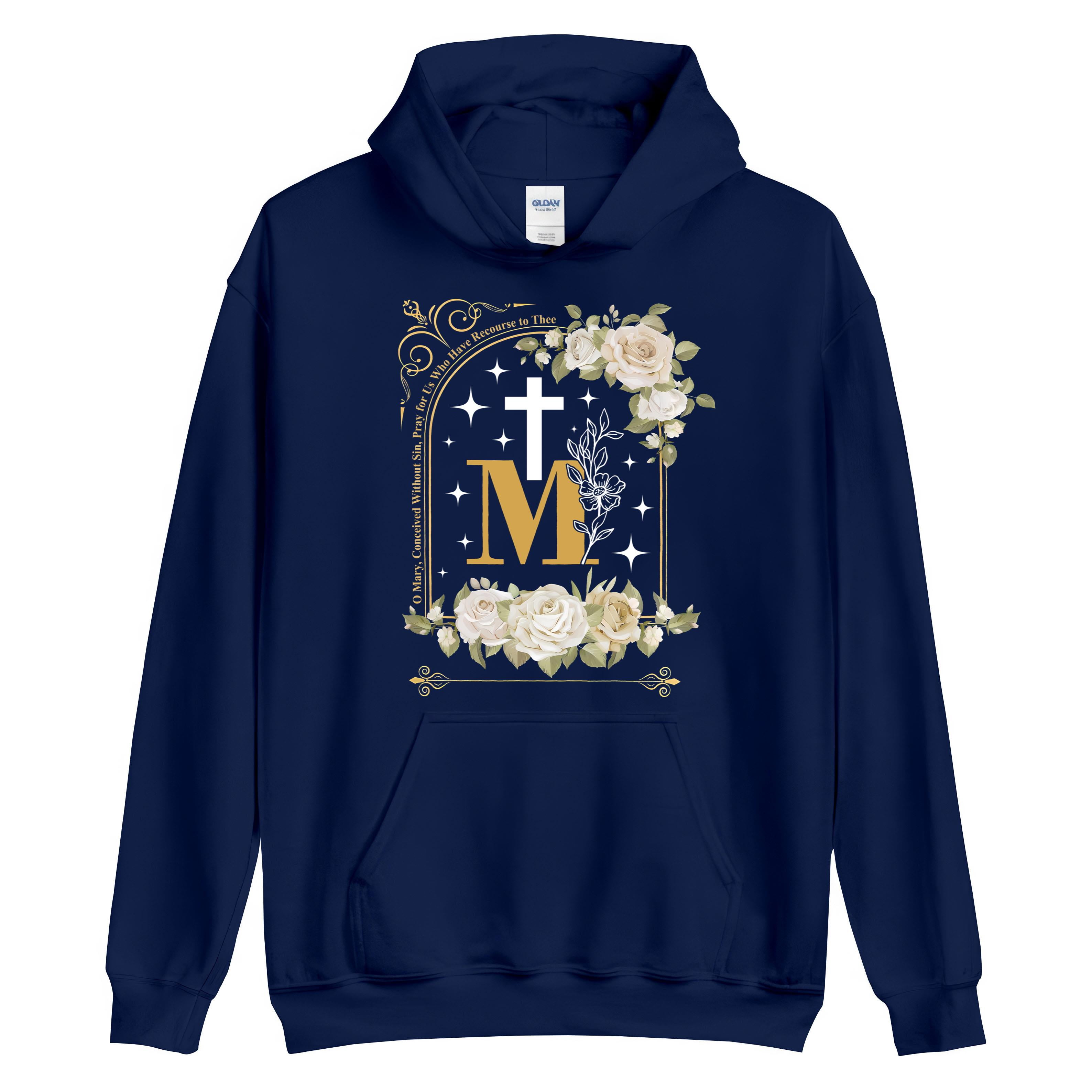 Marian Catholic Shirt M & Faith Cross Shirt, Miraculous Medal Shirts, Floral Religious Gift for ...