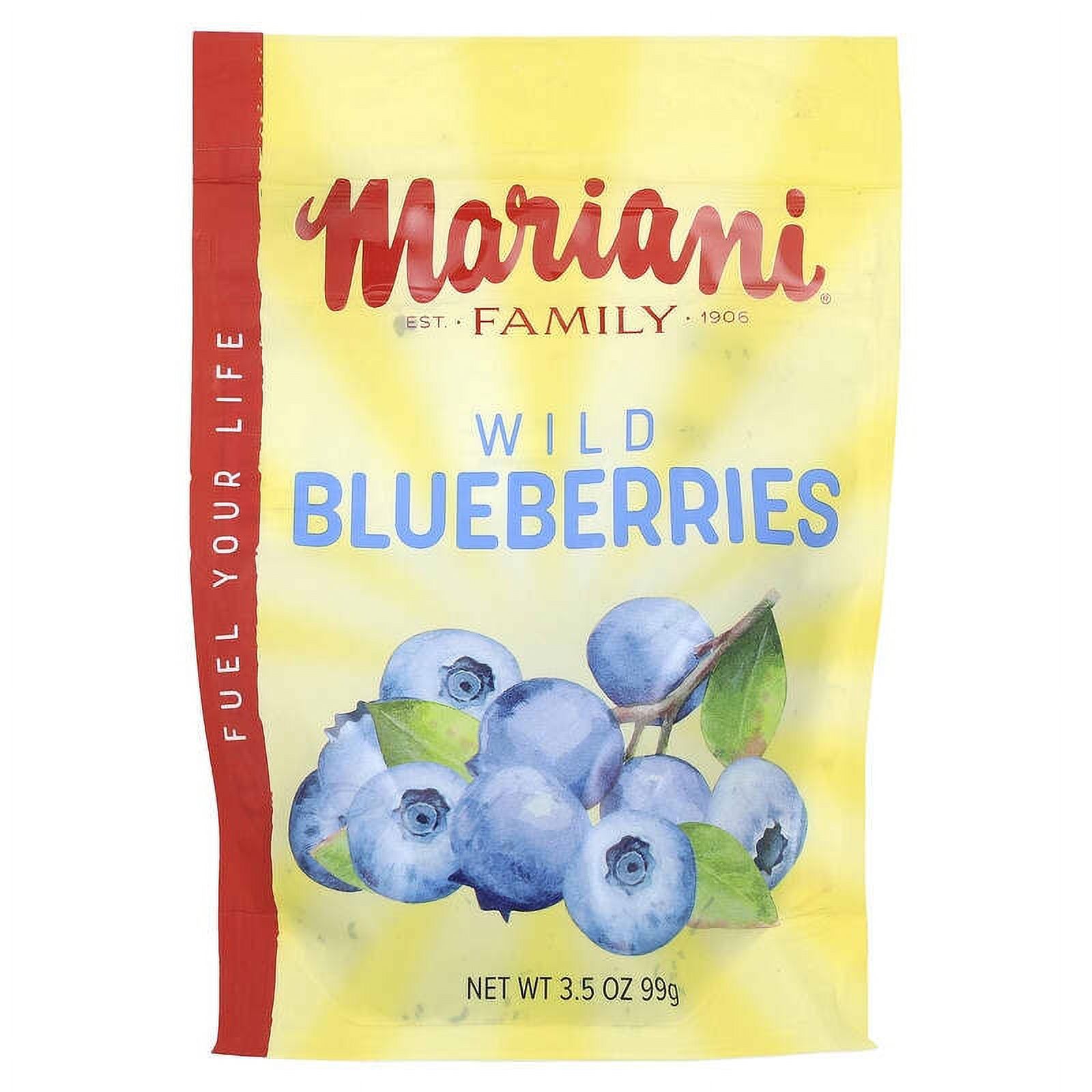 Mariani Dried Fruit, Premium Wild Blueberries, 3.5 oz Pack of 2 ...