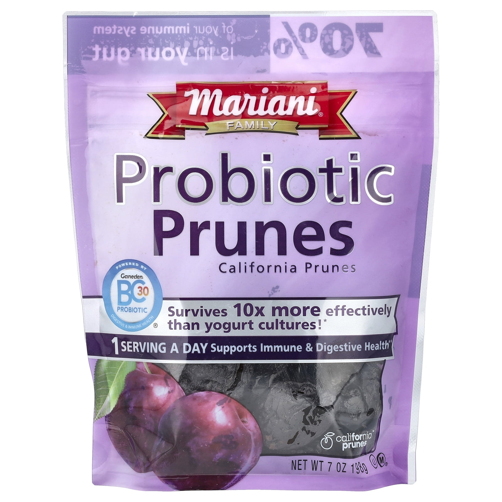 Mariani Probiotic Dried Pitted Prunes, 7 Ounces - Natural Soft Plum ...
