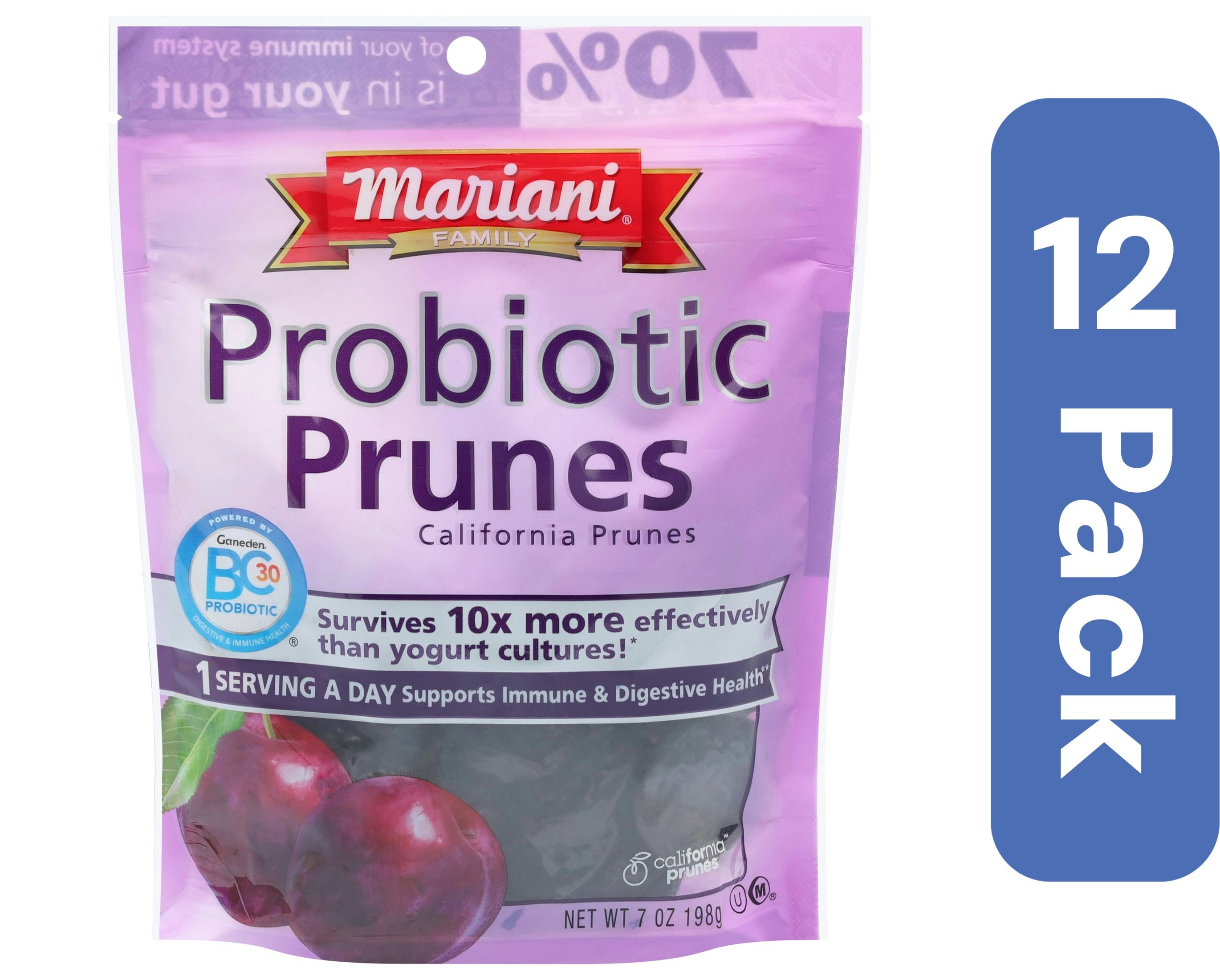 Mariani Probiotic Pitted Prunes 7 oz (Pack of 12) - Walmart.com
