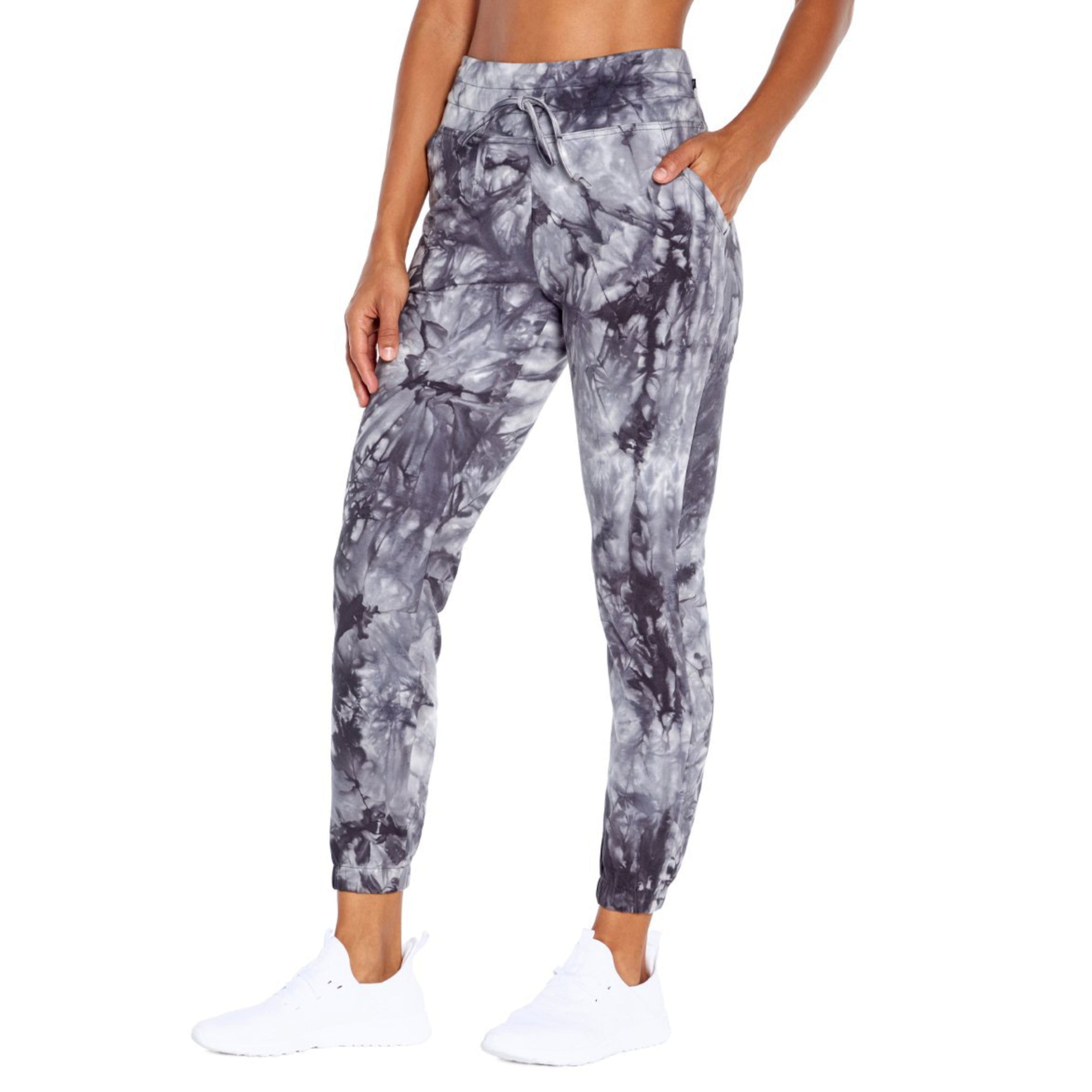 Marica Women's Maxine Marble Print Cotton Blend Athletic Pants Joggers ...
