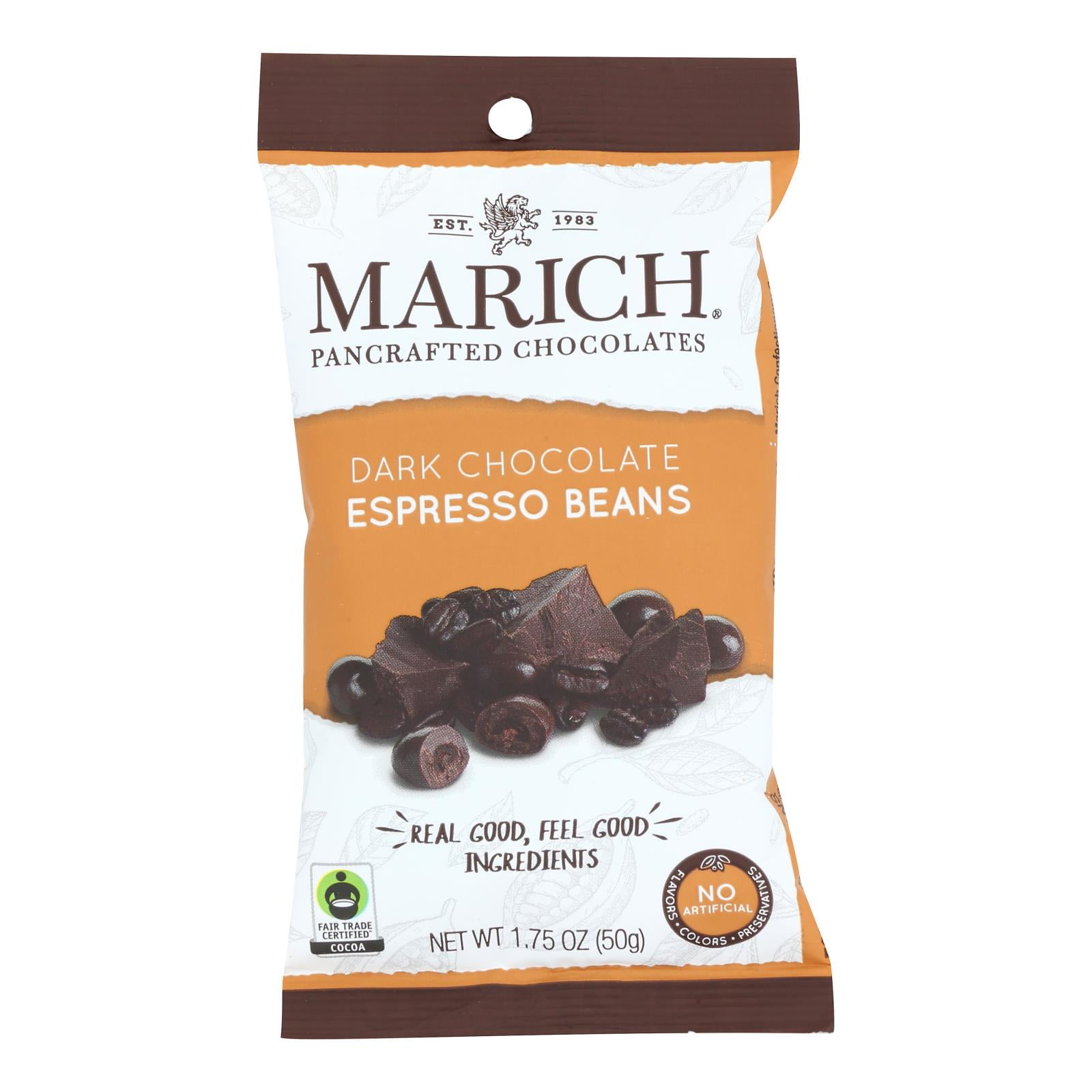 Marich - Dark Chocolate Espresso Beans - Case Of 12 - 2 Ounces ...