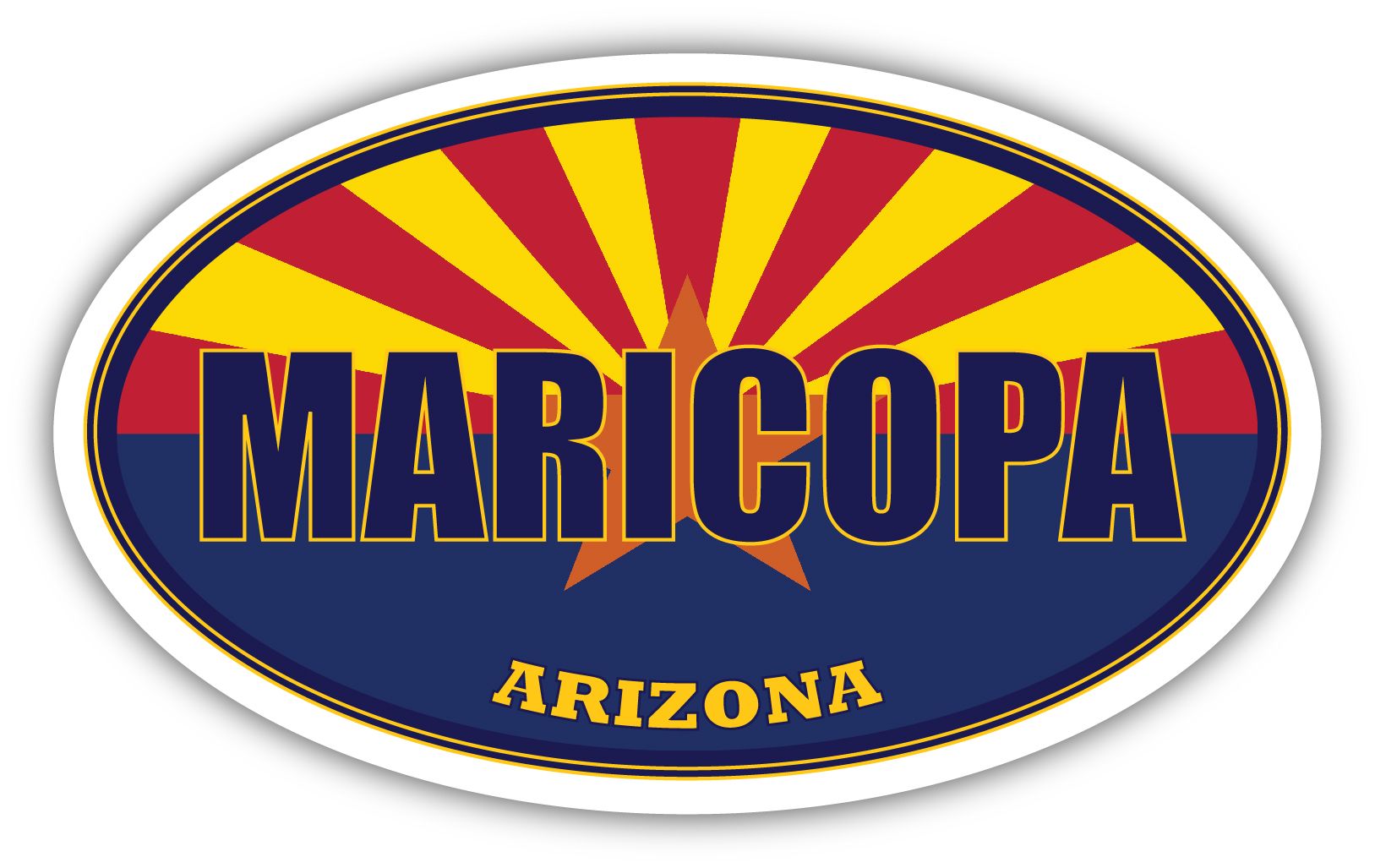 Maricopa City Arizona State Flag | AZ Flag Pinal County Oval State ...