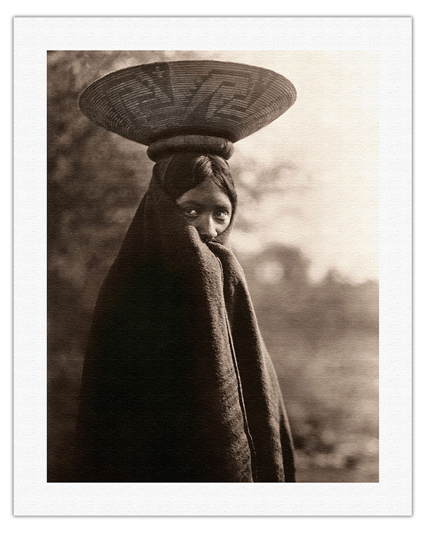 Maricopa Native Girl with Basket Tray - North American Indians ...