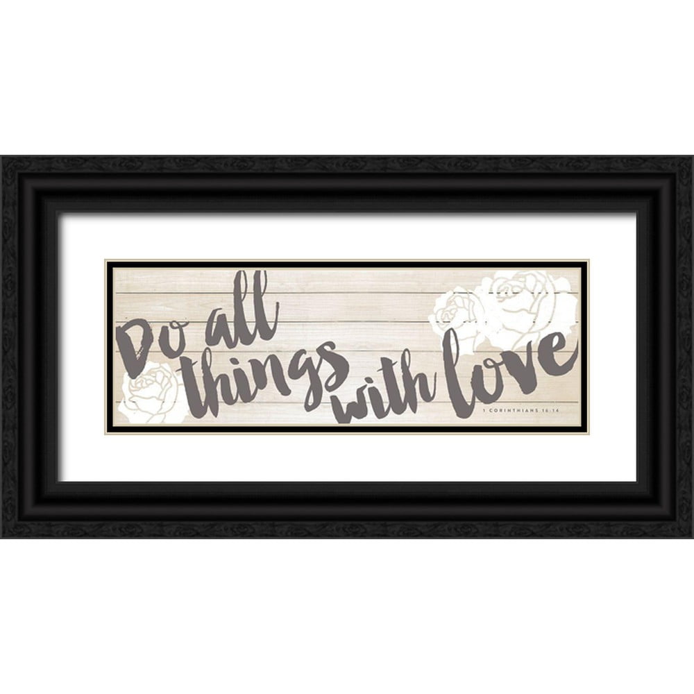 Marie, Addie 18x9 Black Ornate Wood Framed with Double Matting Museum ...