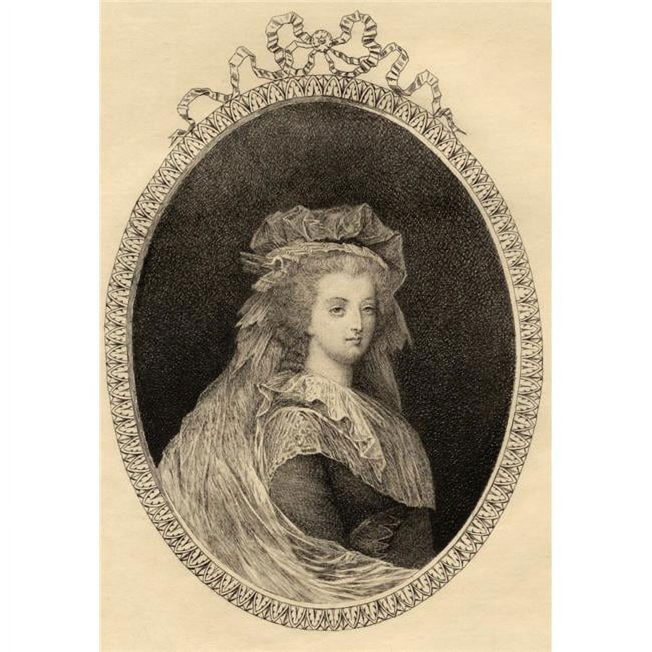 Marie-Antoinette, 1755-1793 Queen of France Etching by Mercier From The ...