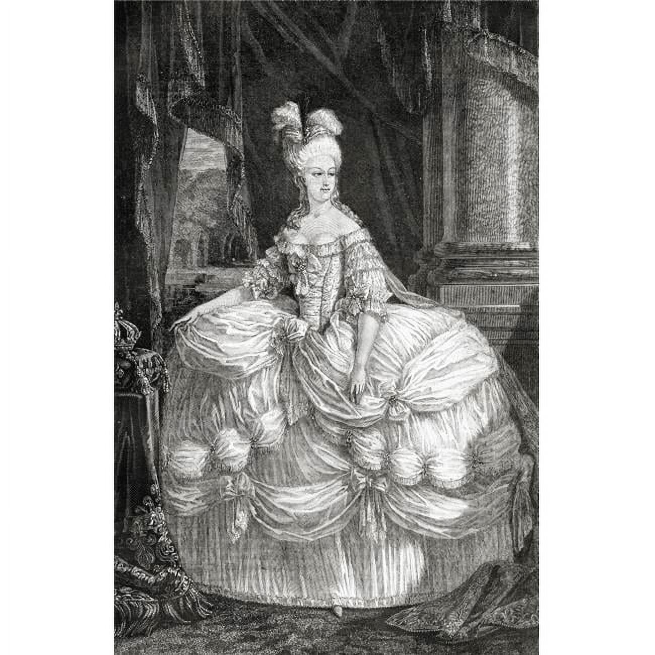 Marie-Antoinette, 1755-1793 Queen of France, Wife of Louis XVI Engraved ...