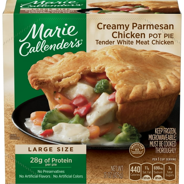 Marie Callender's Creamy Parmesan Chicken Pot Pie Frozen Meal, 15 oz ...