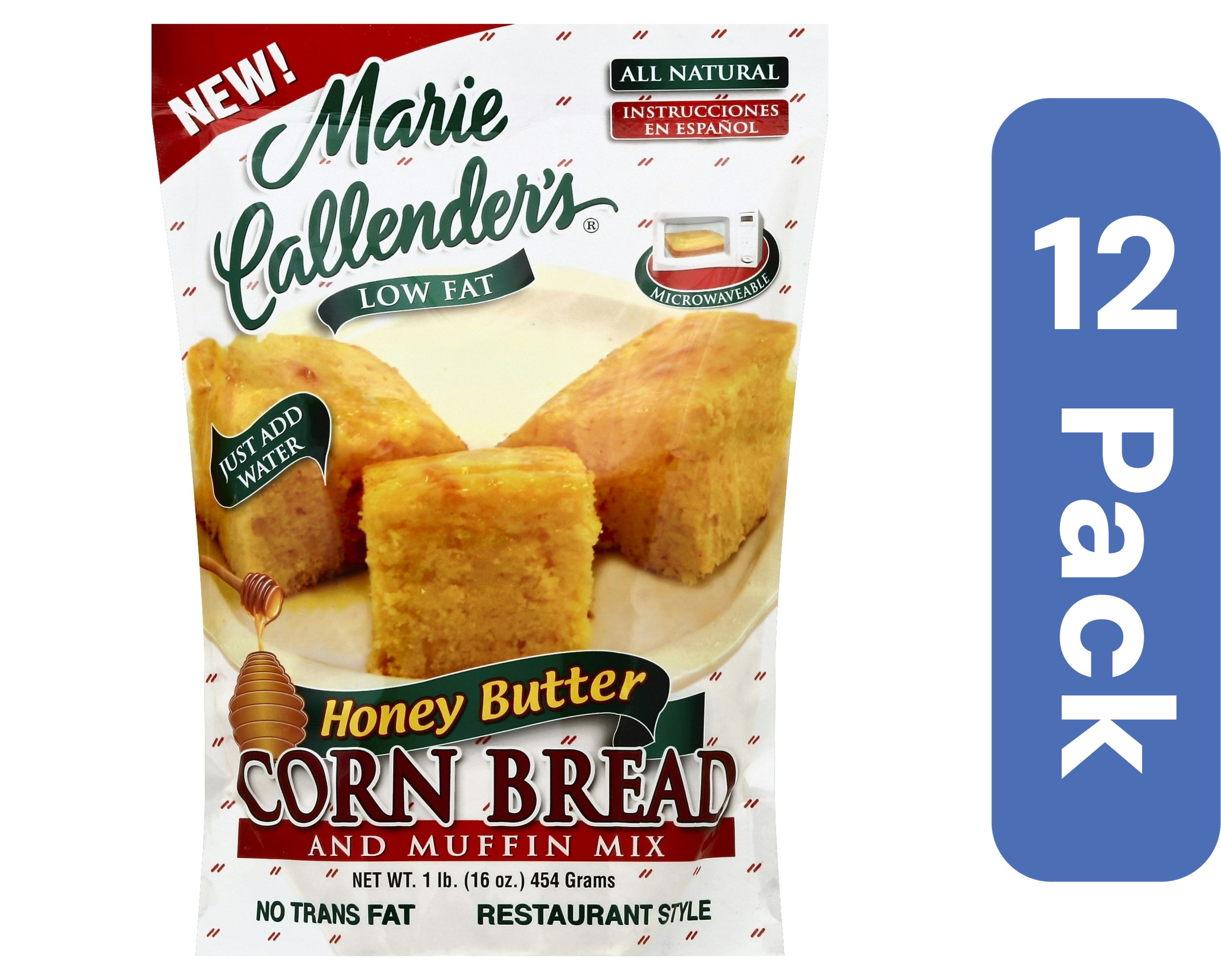 Marie Callender's Honey Butter Cornbread Mix 16 oz (Pack Of 12 ...