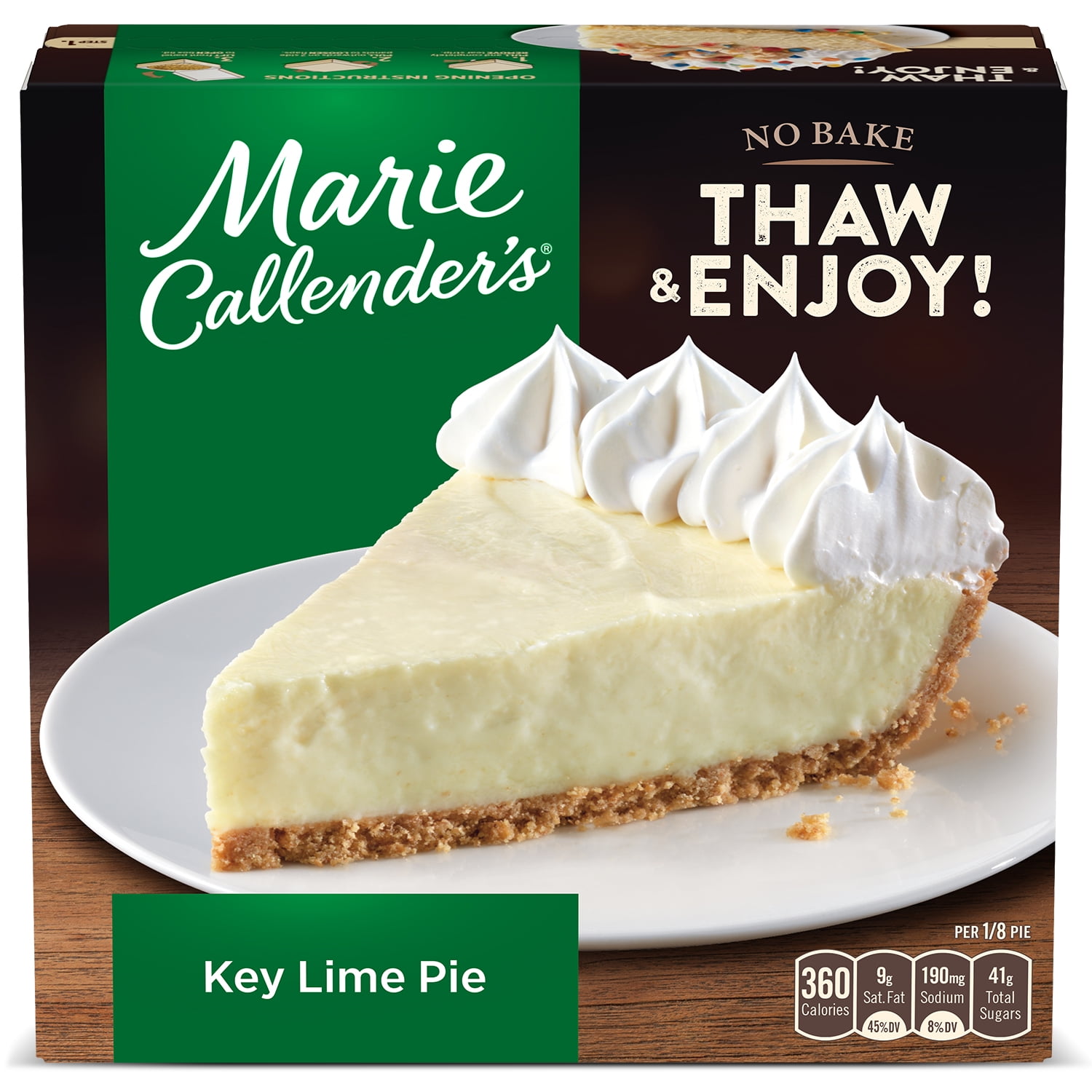 Marie Callender's Key Lime Pie Frozen Dessert, 30.4 oz (Frozen ...
