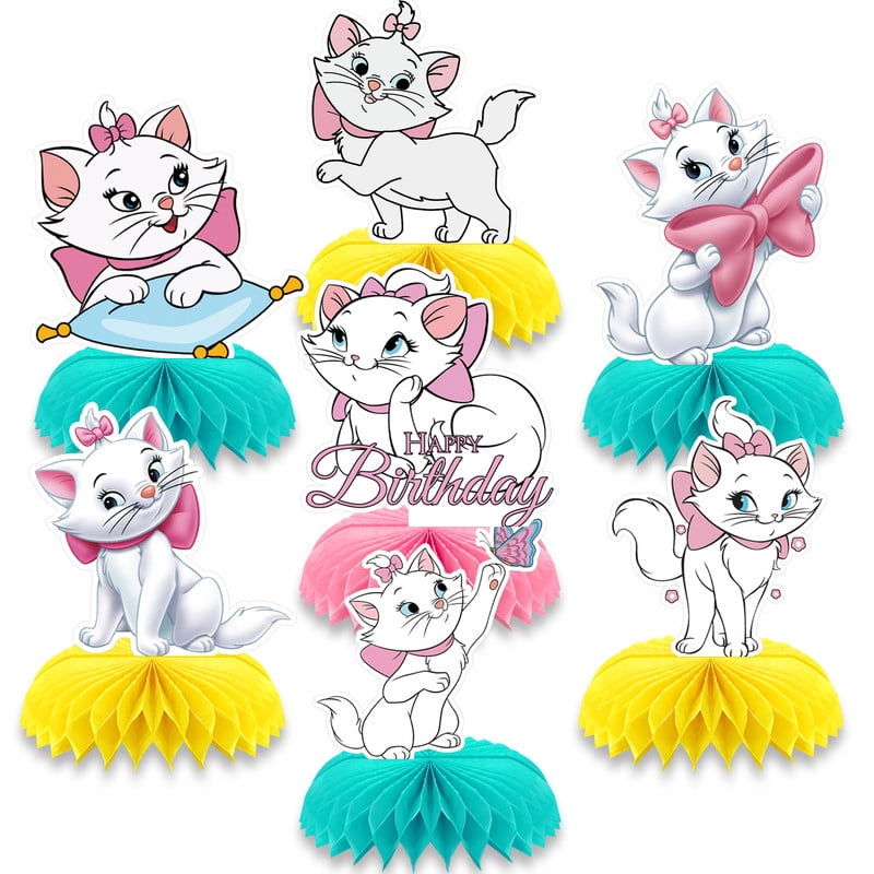 Marie Cat Centerpieces Honeycomb Table Toppers Decorations for Photo ...