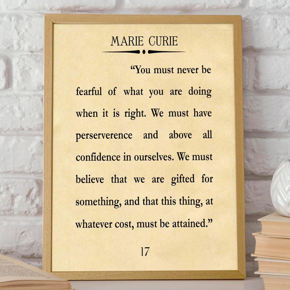 Marie Curie Quote Scientific Girl Quote Science Poster Wall Art, Modern ...