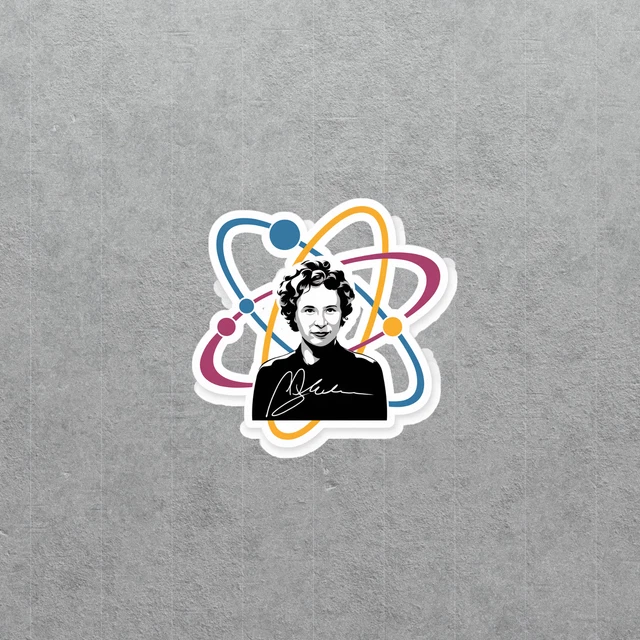 Marie Curie Science Portrait Sticker - Atomic Physics Iconphone Decal ...