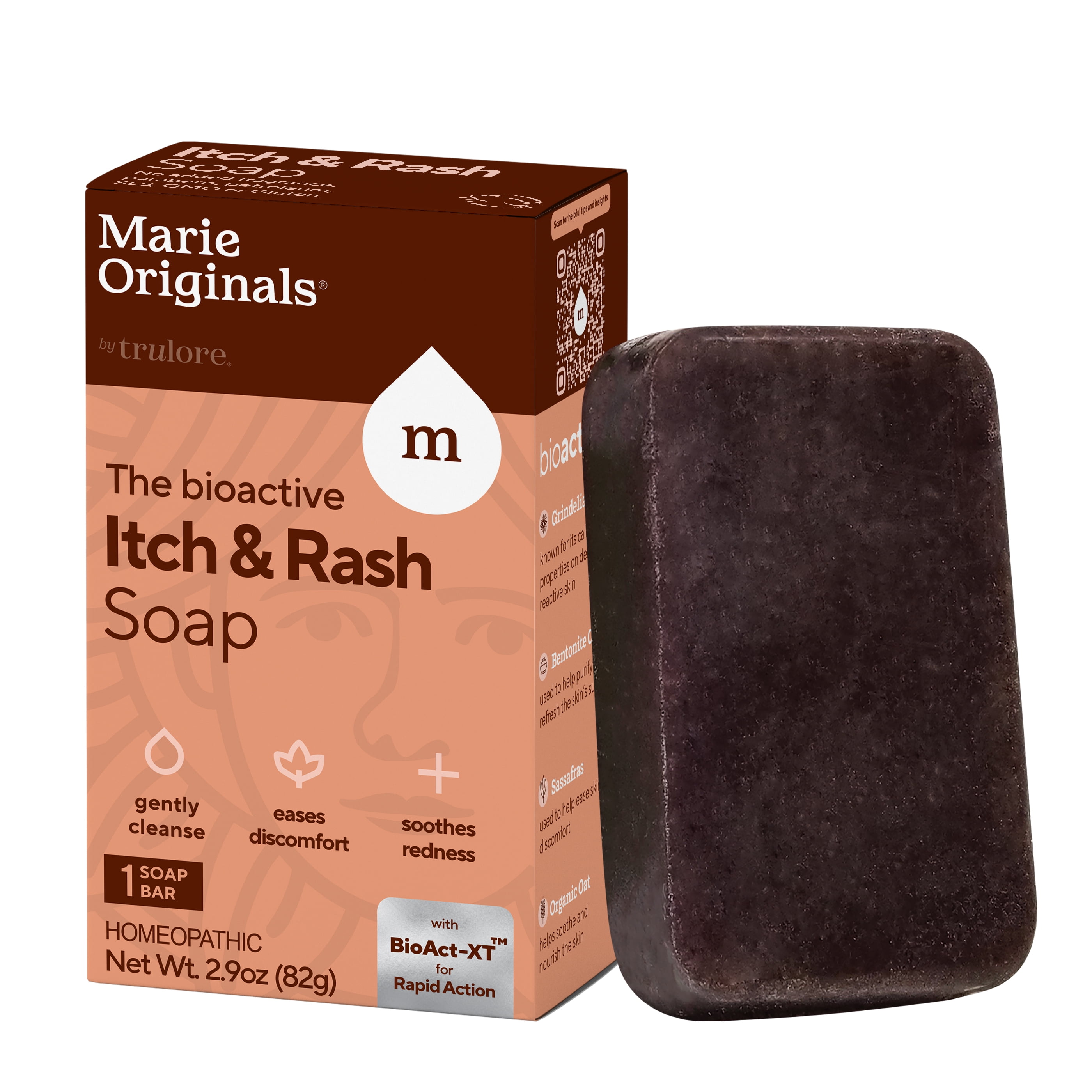 Marie Originals Itch & Rash Relief Soap, Natural Anti Itch Body Wash ...