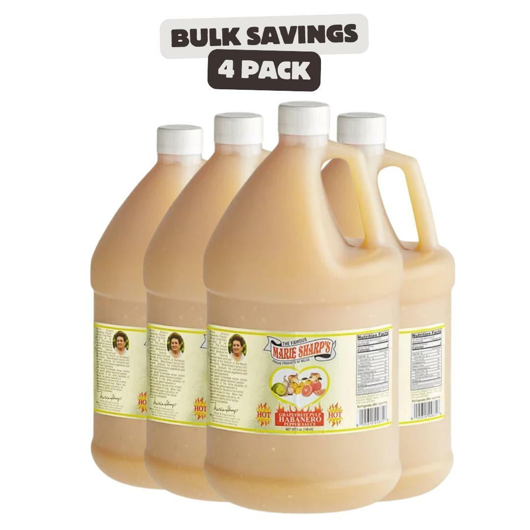 Marie Sharp's Grapefruit Pulp Habanero Hot Sauce 1 Gallon - 4/Case ...