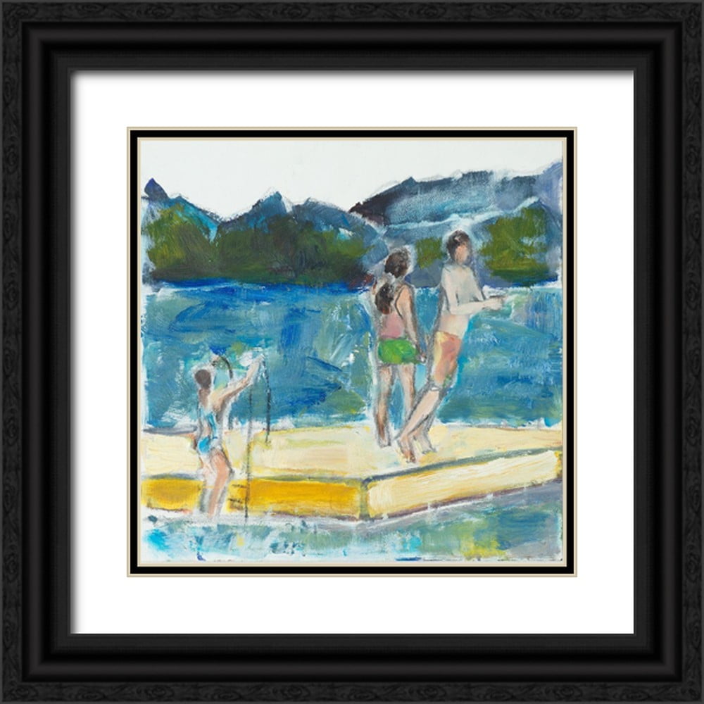 Marie, Susanne 15x15 Black Ornate Wood Framed with Double Matting ...