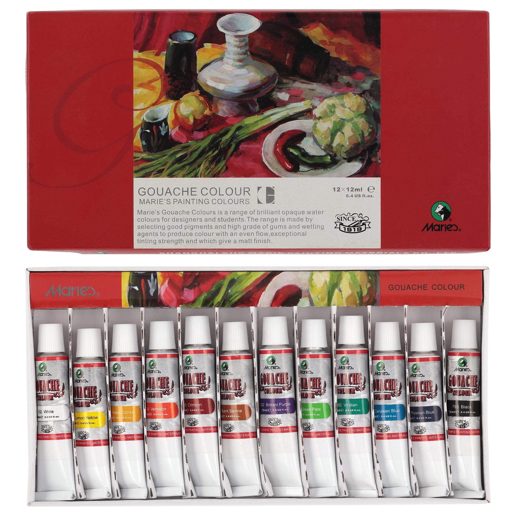 Marie's Artist Gouache Paint Sets - Highly Pigmented Gouache for ...