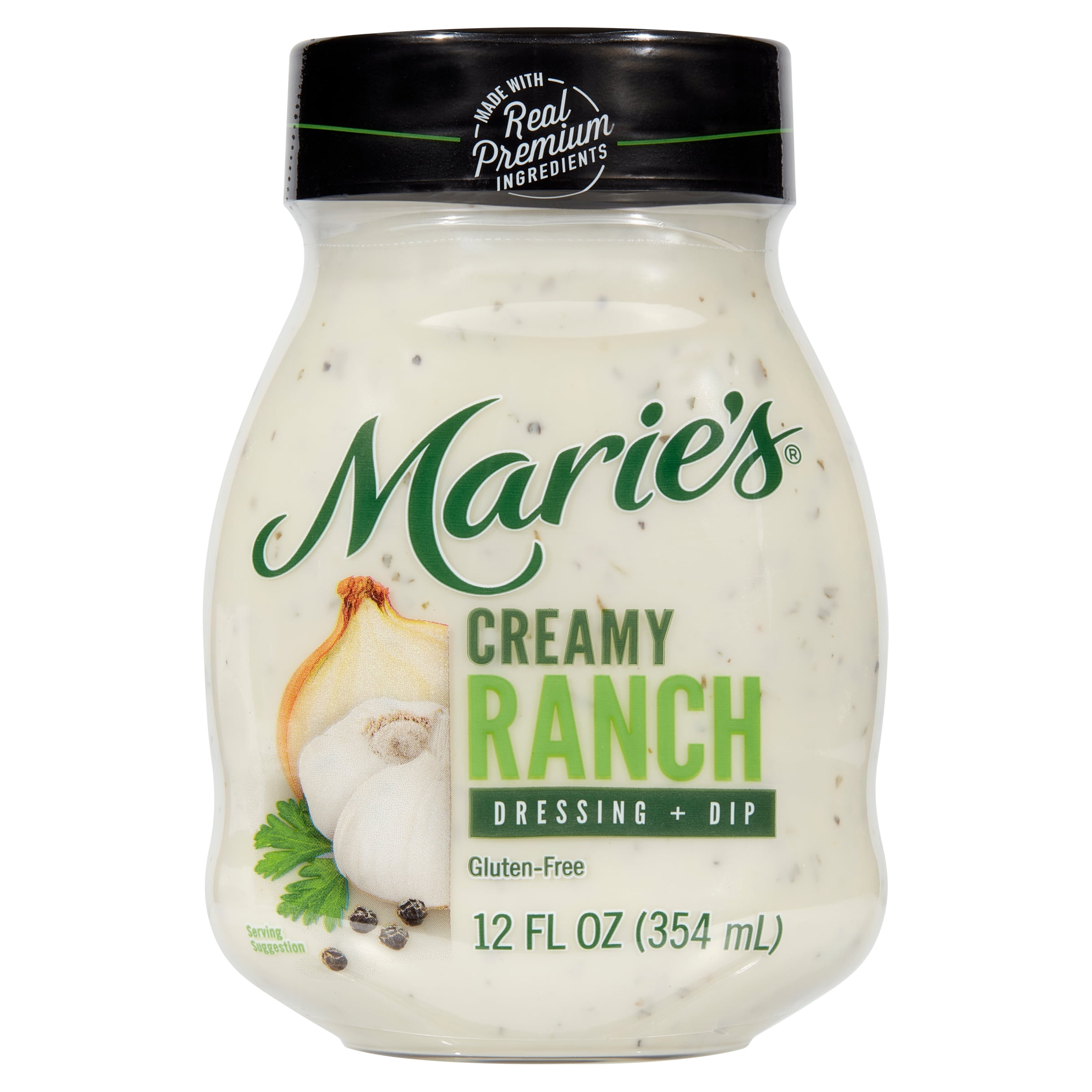 Marie's Creamy Ranch Refrigerated Salad Dressing & Dip, 12 Fluid oz Jar ...