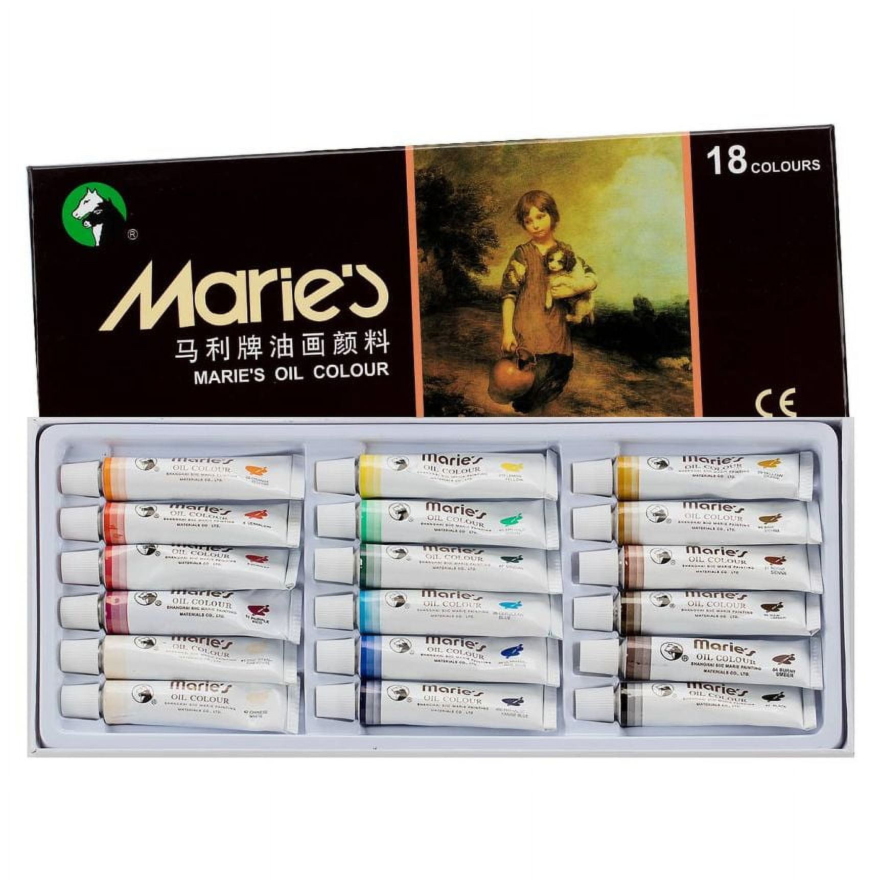 Marie's Extra-Fine Artists' Oil Paint Set, Highly Concentrated Colors ...
