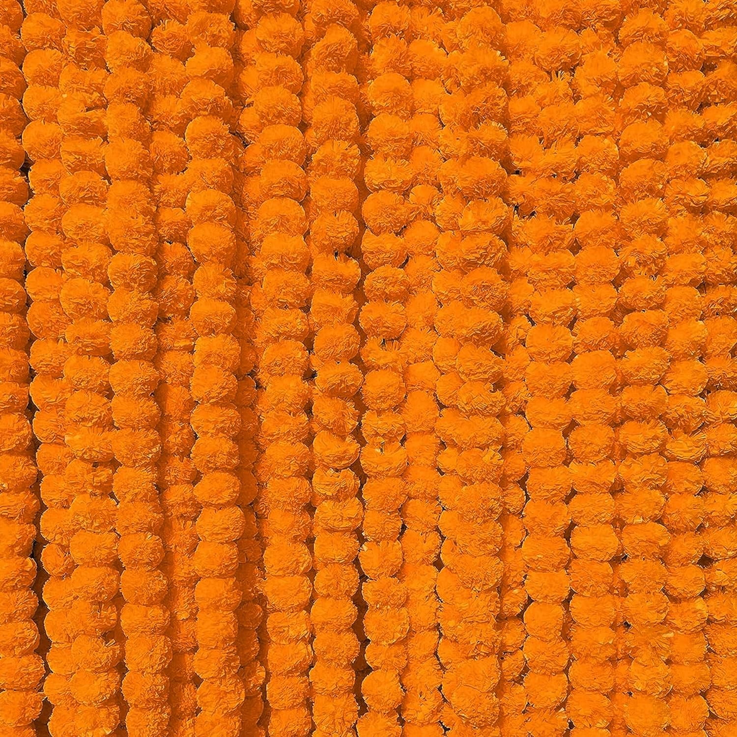 Marigold Garland for Decoration | 5 Feet, Orange | Pack of 5 | Marigold ...
