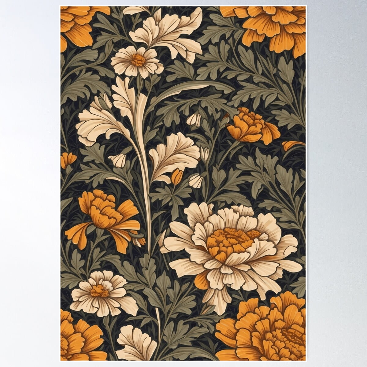 Marigold Pattern, William Morris Poster Wall Art, Modern Wall Decor For ...