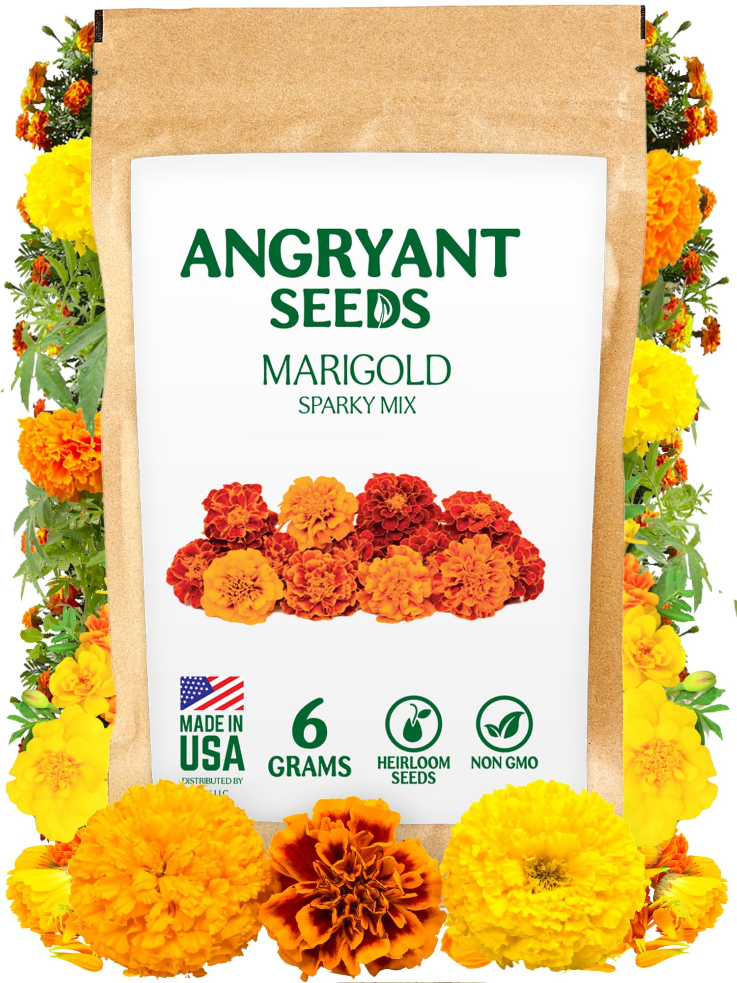 Marigold Sparky FloweredITSC Mix - Beautiful Flowers Seeds for Planting ...