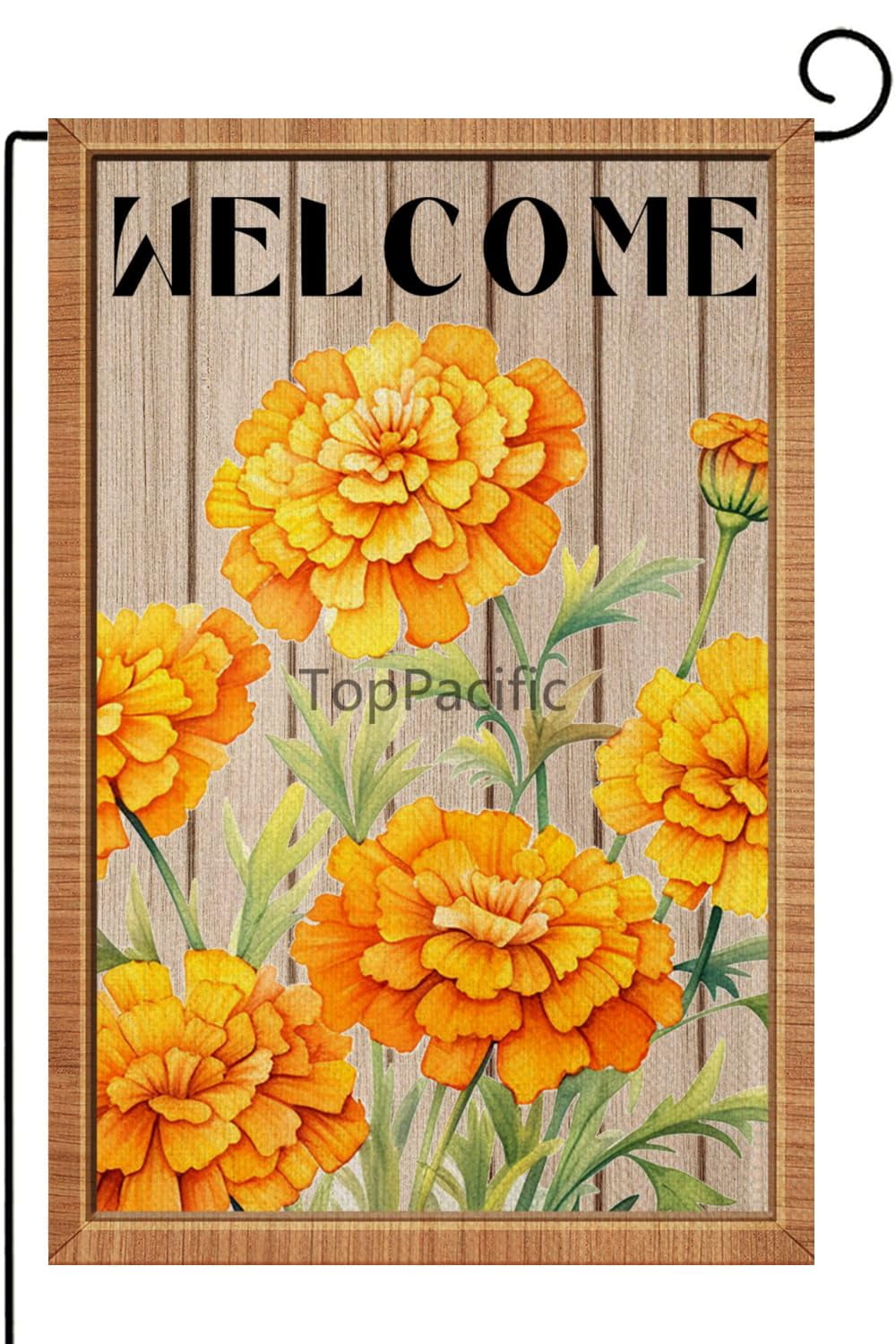 Marigold Spring Summer Floral Garden Flag Vertical Double Sided Welcome ...