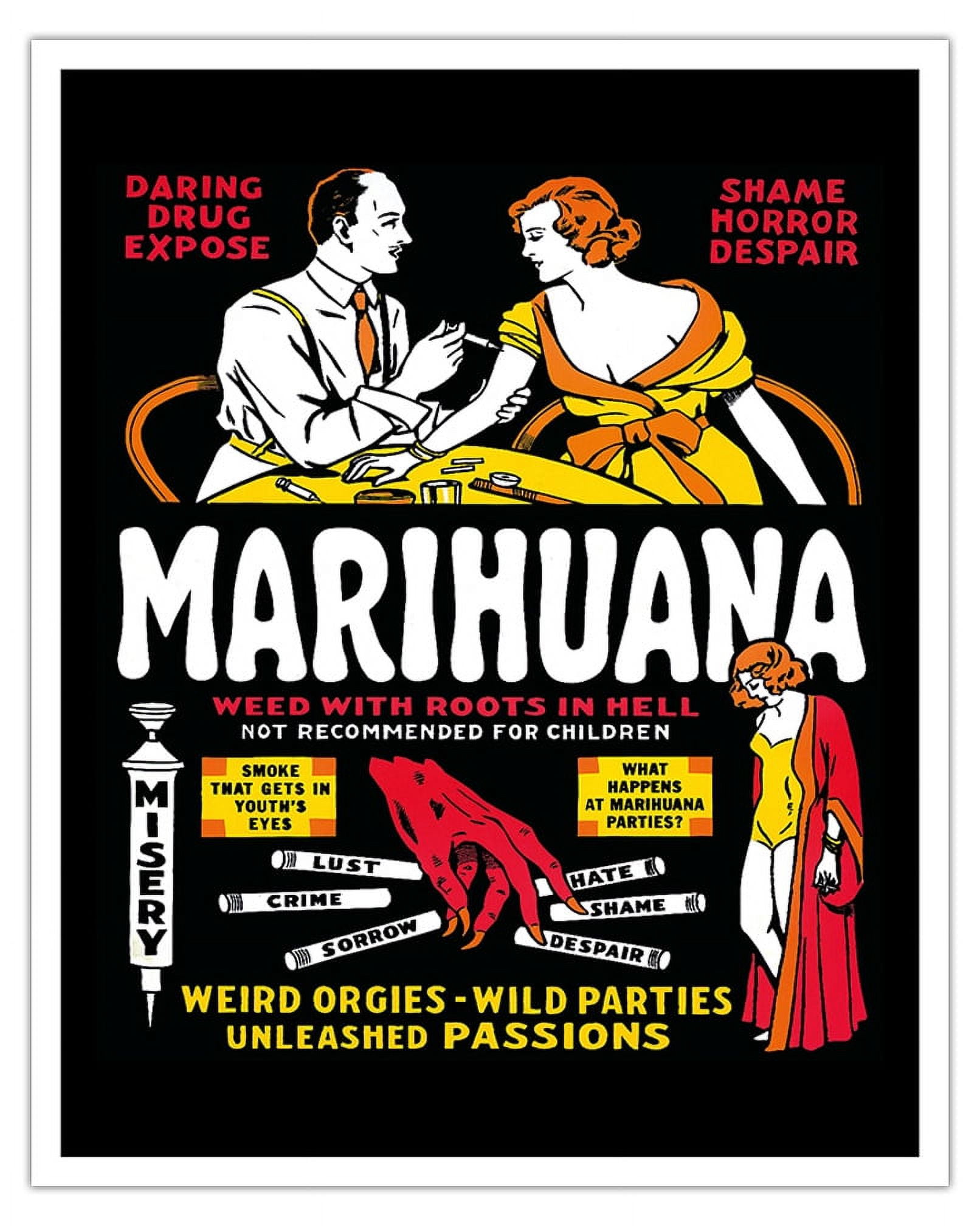 Marihuana - Weed with Roots in Hell - Weird Orgies - Wild Parties - Unleashed Passions - Vintage ...