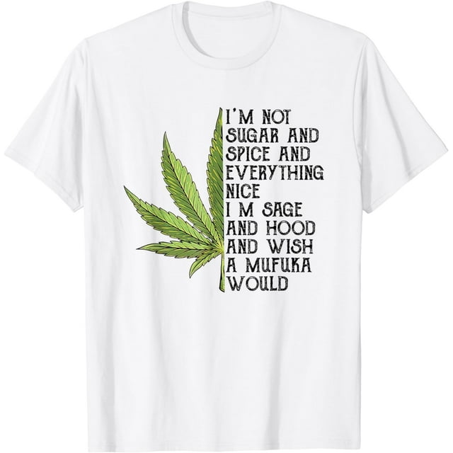 Marijuana Funny Weed Leaf Cannabis Stoner 420 T-Shirt - Walmart.com
