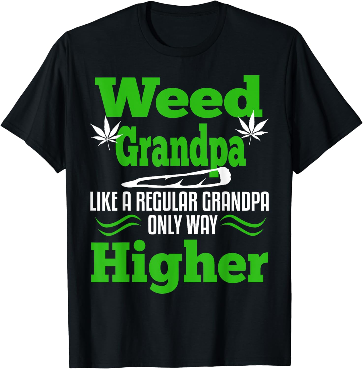 Marijuana Grandpa Weed T-shirt Funny 420 Cannabis Gifts Men - Walmart.com