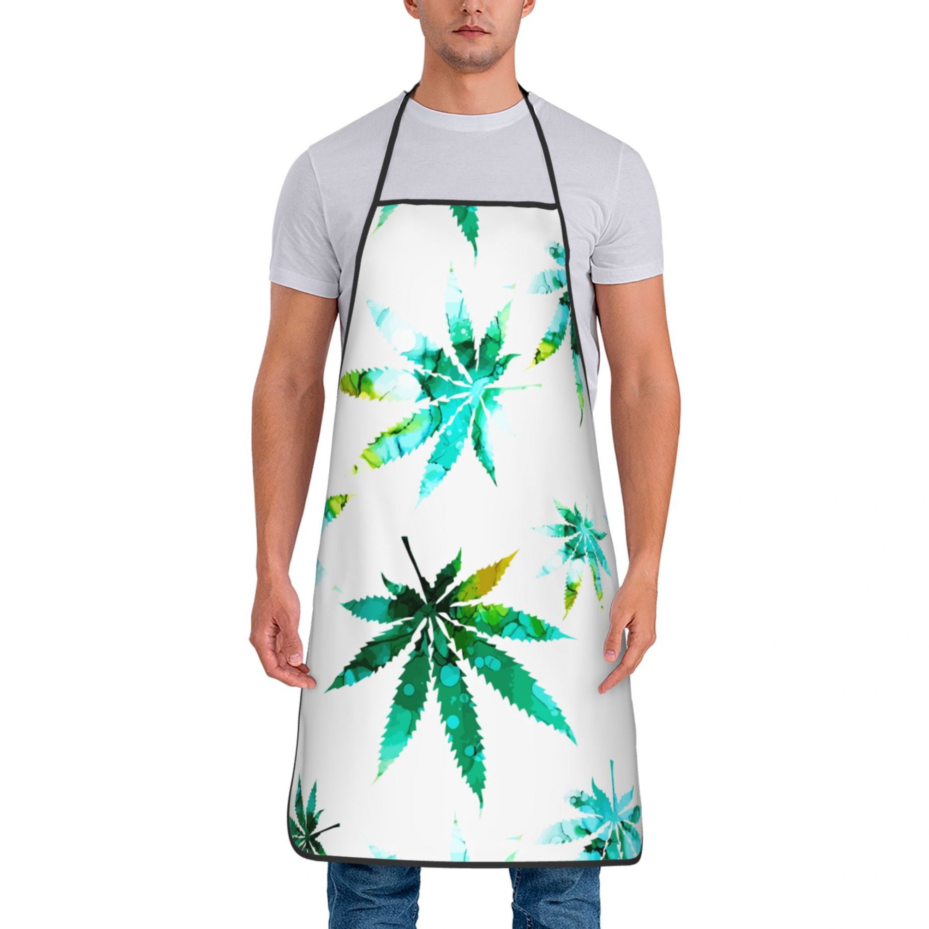 Marijuana Leaf (25) Aprons for Women Men Waterproof Apron Kitchen Chef ...