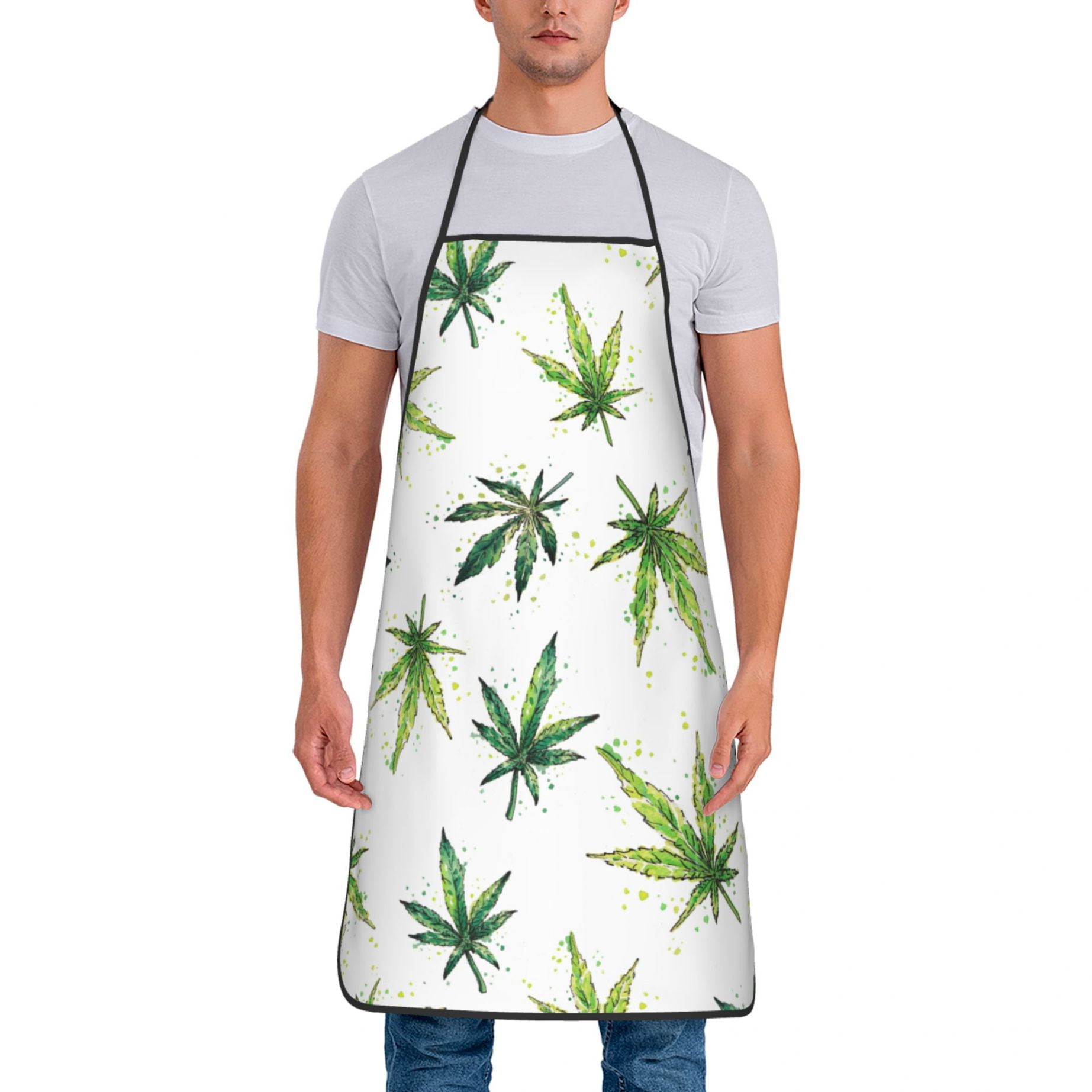 Marijuana Leaf (4) Aprons for Women Men Waterproof Apron Kitchen Chef ...