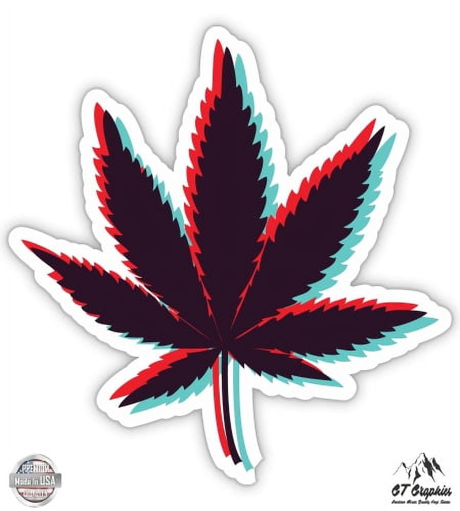 Marijuana Leaf - 8" Vinyl Sticker - For Car Laptop I-Pad - Waterproof ...