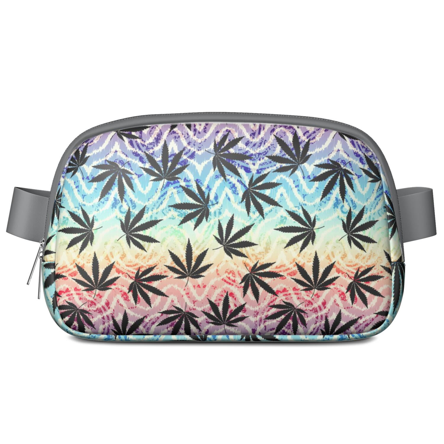Marijuana Leaf Travel Pouch for Women – Water-Resistant Tie Dye Weed ...