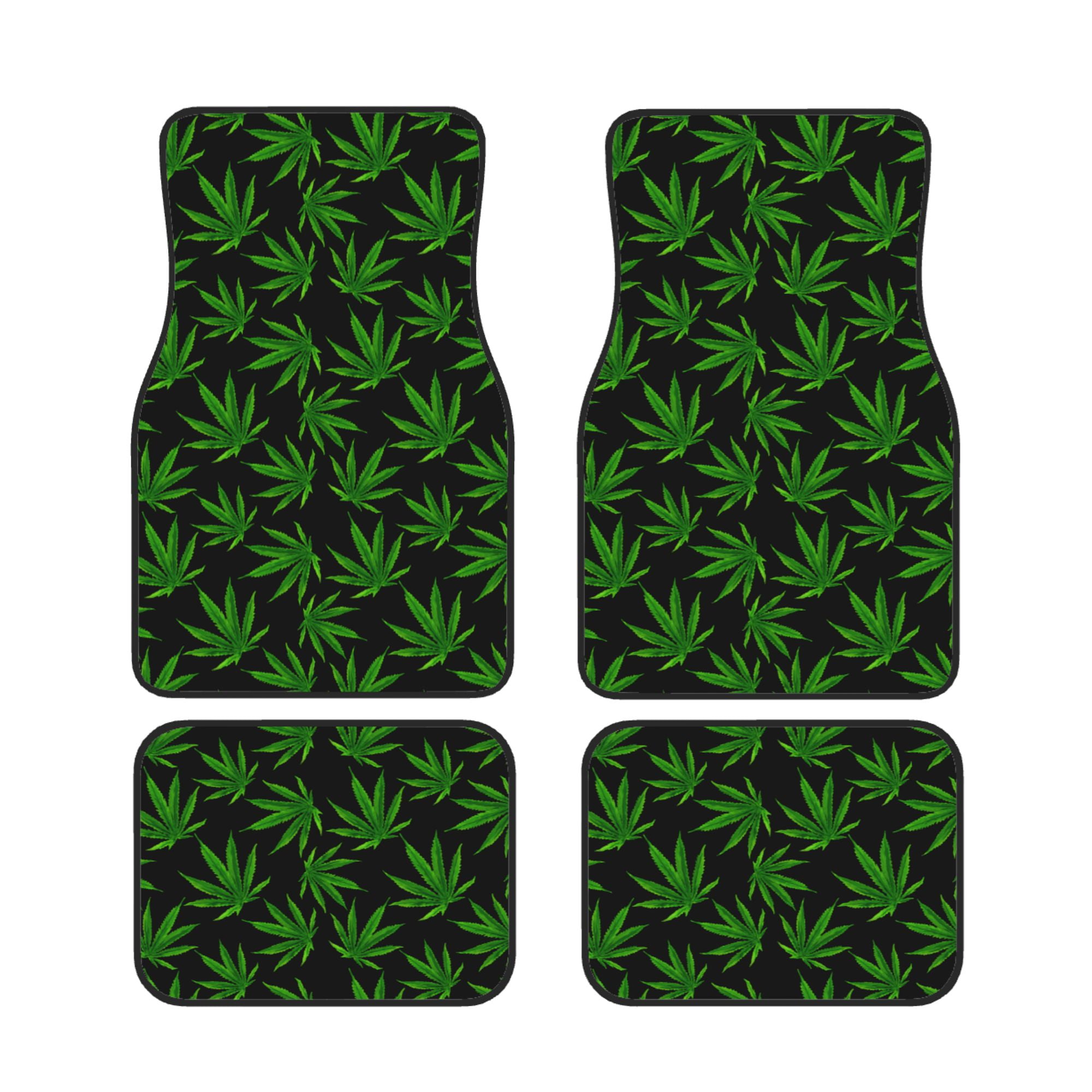 Marijuana Leaf Universal Fit Carpet Floor Mats For Car Suv Van & Truck ...