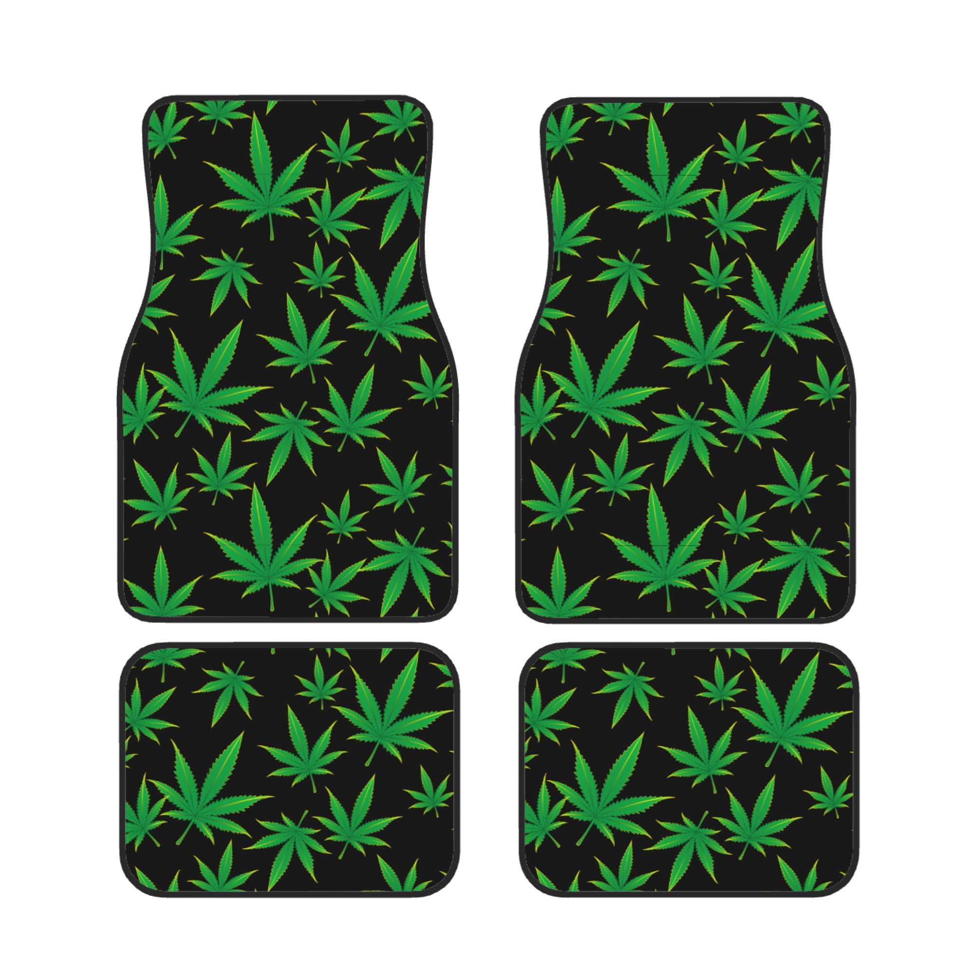 Marijuana Leaf Universal Fit Carpet Floor Mats For Car Suv Van & Truck ...