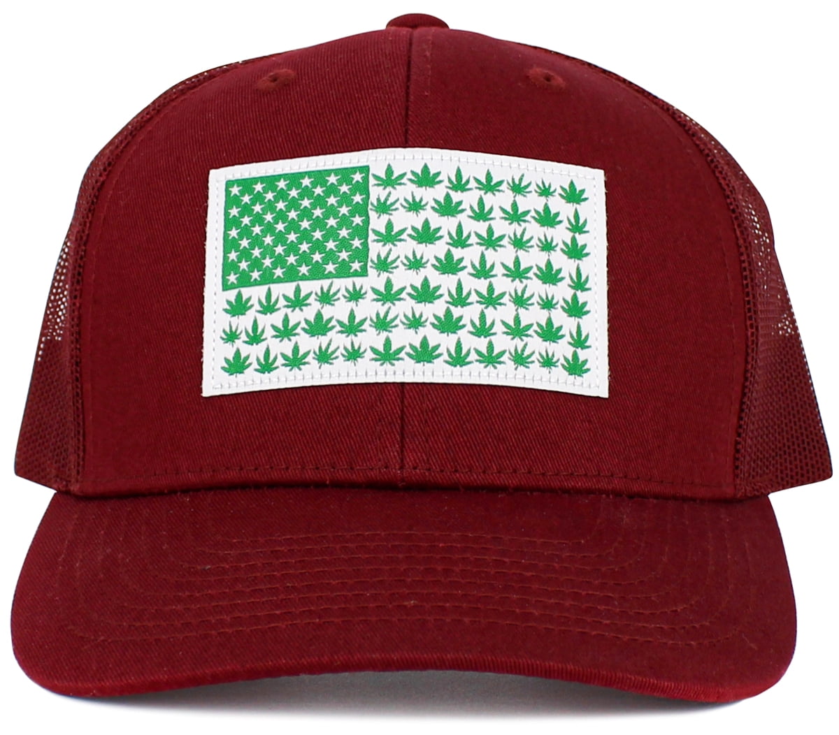 Marijuana MJ Flag Mesh Back Trucker Baseball Cap Hat Unisex - Walmart.com