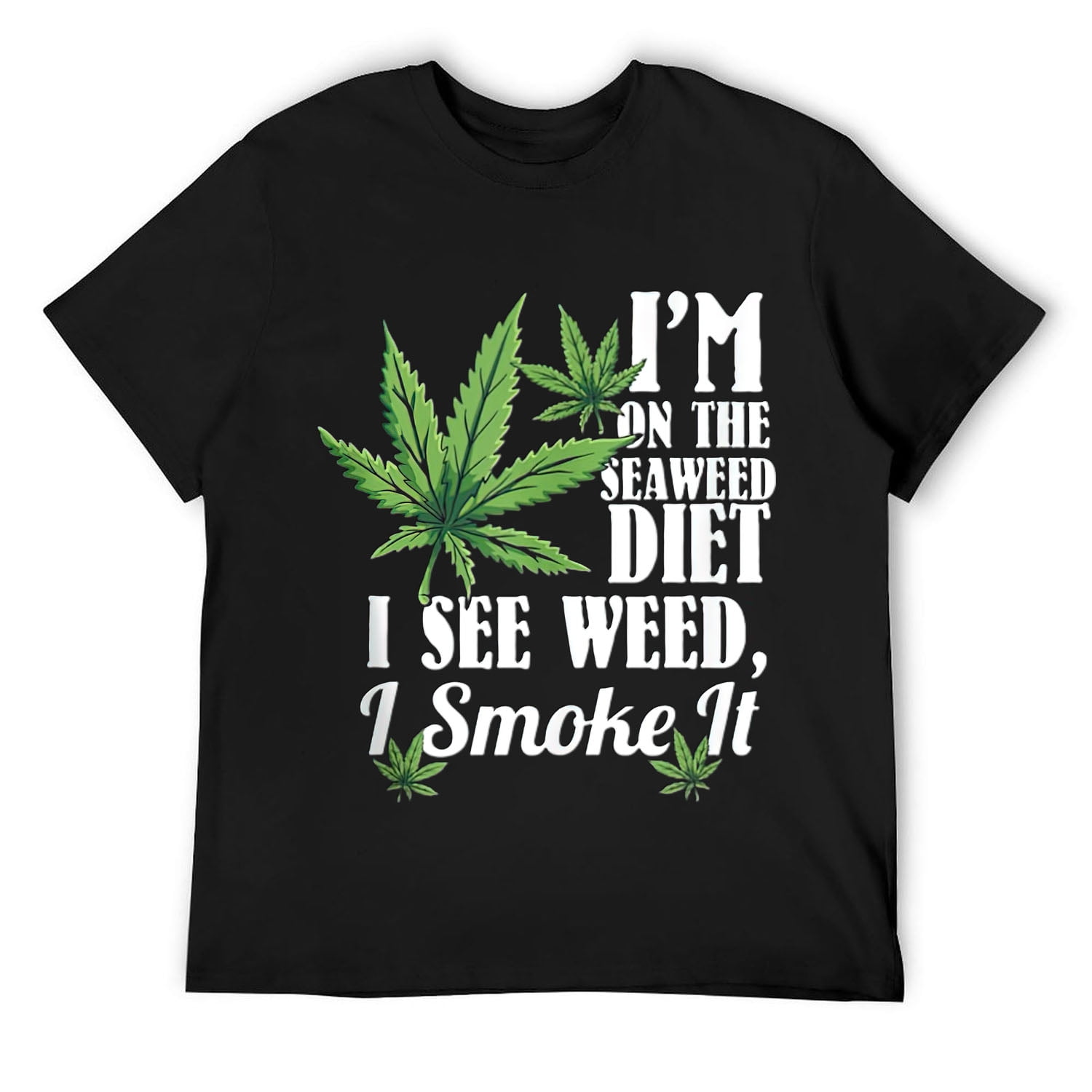 Marijuana Shirts, Funny Weed Stoner, See Weed Smoke It Mens T Shirt Black 2XL - Walmart.com