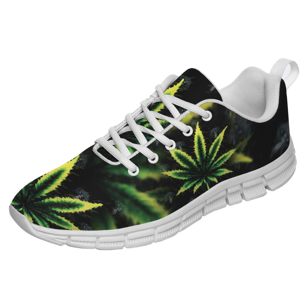 Marijuana Shoes For Men Women Pot Leaf 420 Weed Sneakers Cannabis Leaf ...