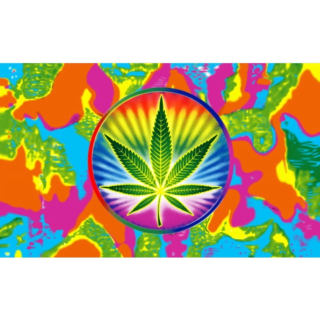 Marijuana Tye Dye Weed Flag 3'X5' Rough Tex® 68D Nylon - Walmart ...