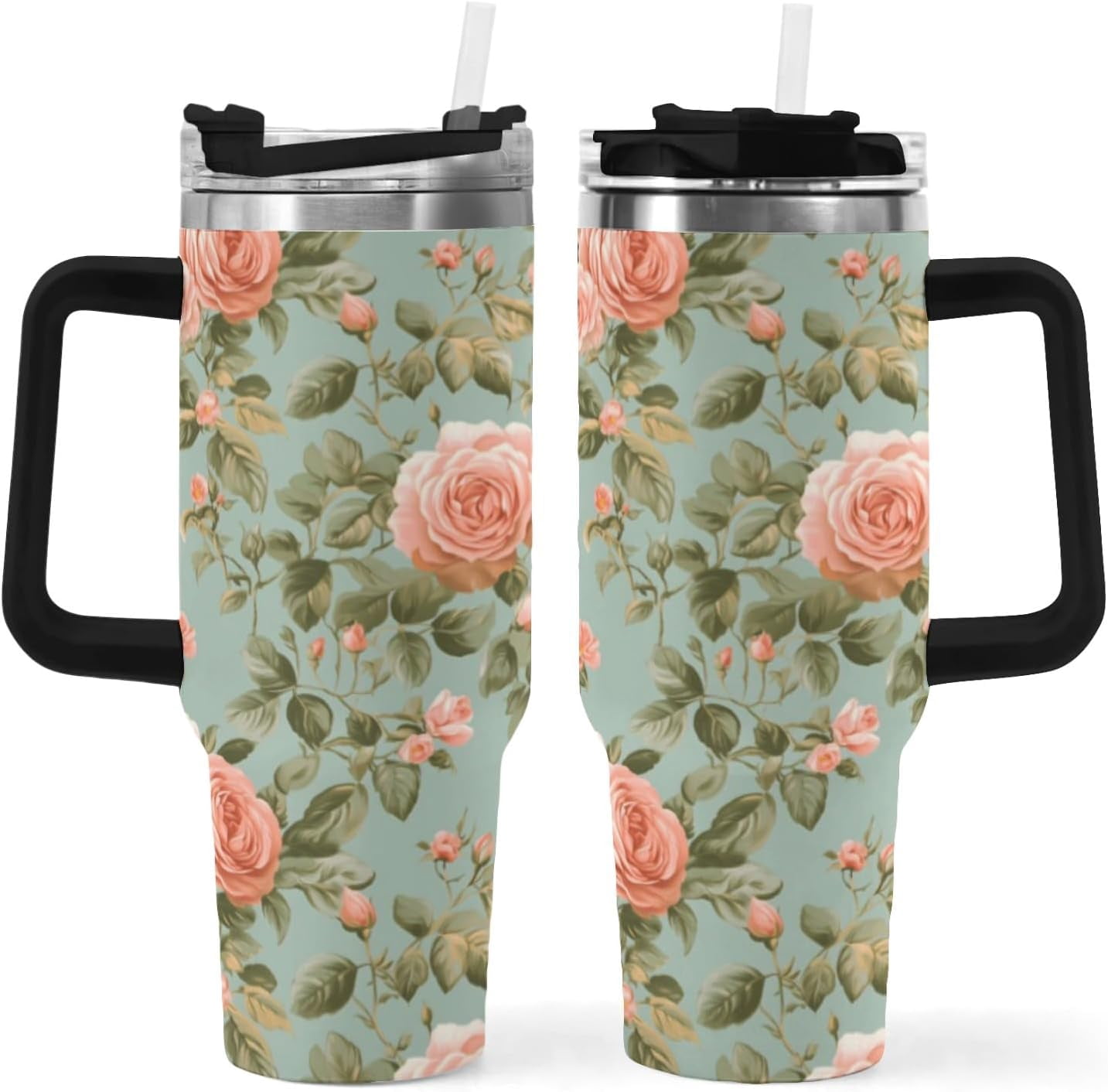Marijuana Weed Leaf 420 Weed 40oz Tumble with Handle, Stainless Steel ...