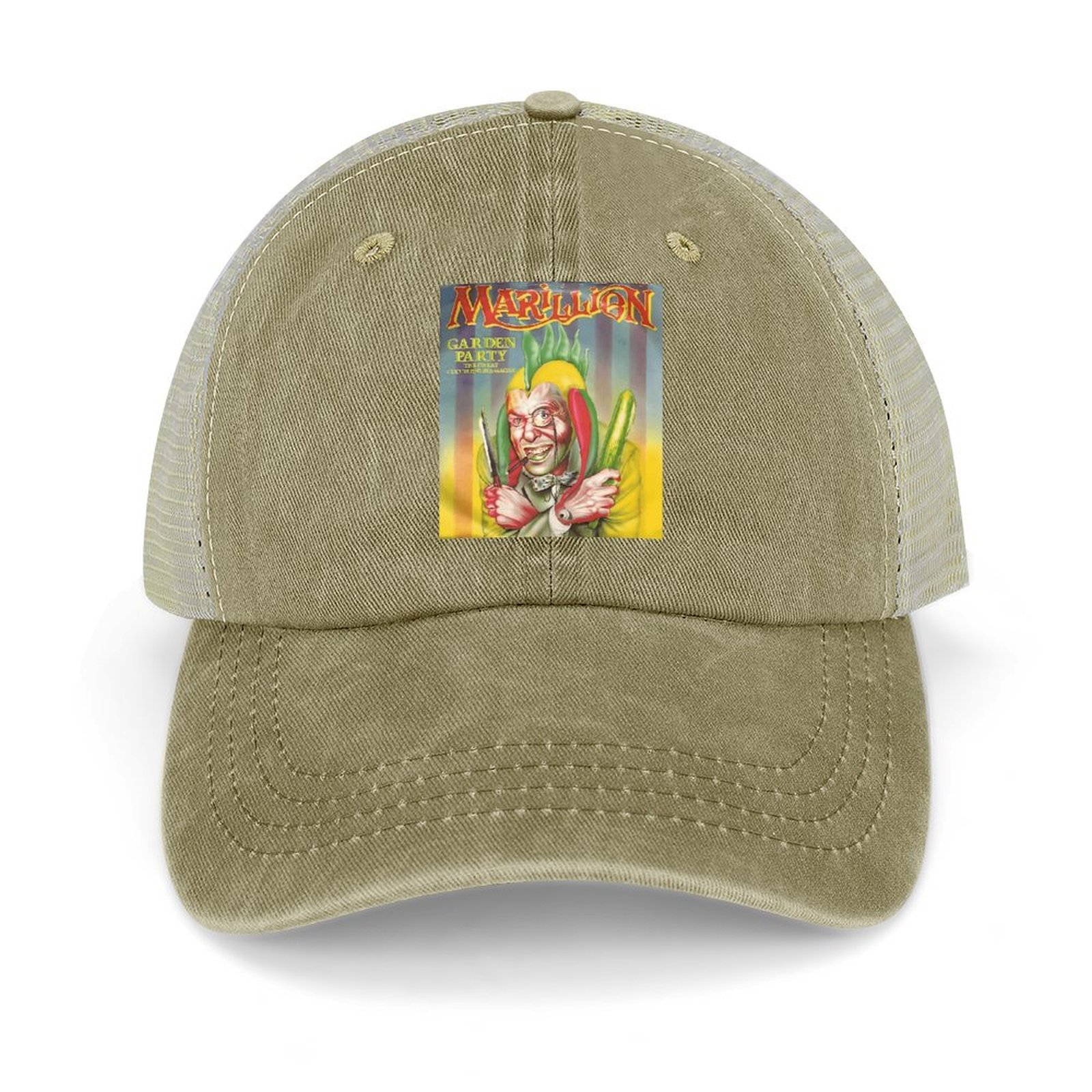 Marillion Script for A Jester'S Tear Khaki Hat Adjustable Unisex Denim ...