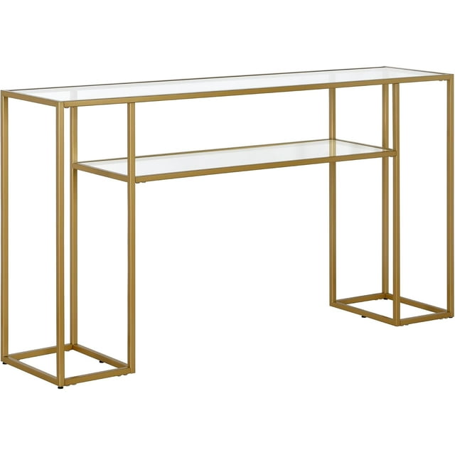 Marilyn 55" Wide Rectangular Console Table in Brass - Walmart.com