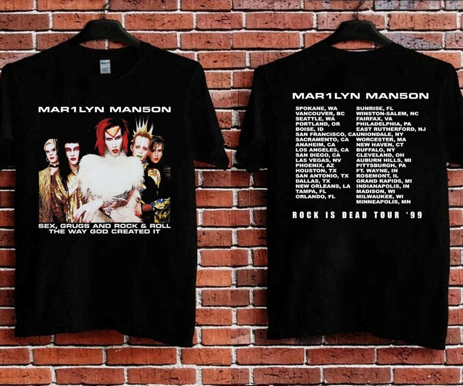 Marilyn Manson Rock Is Dead 1999 Tour Shirt - Walmart.com