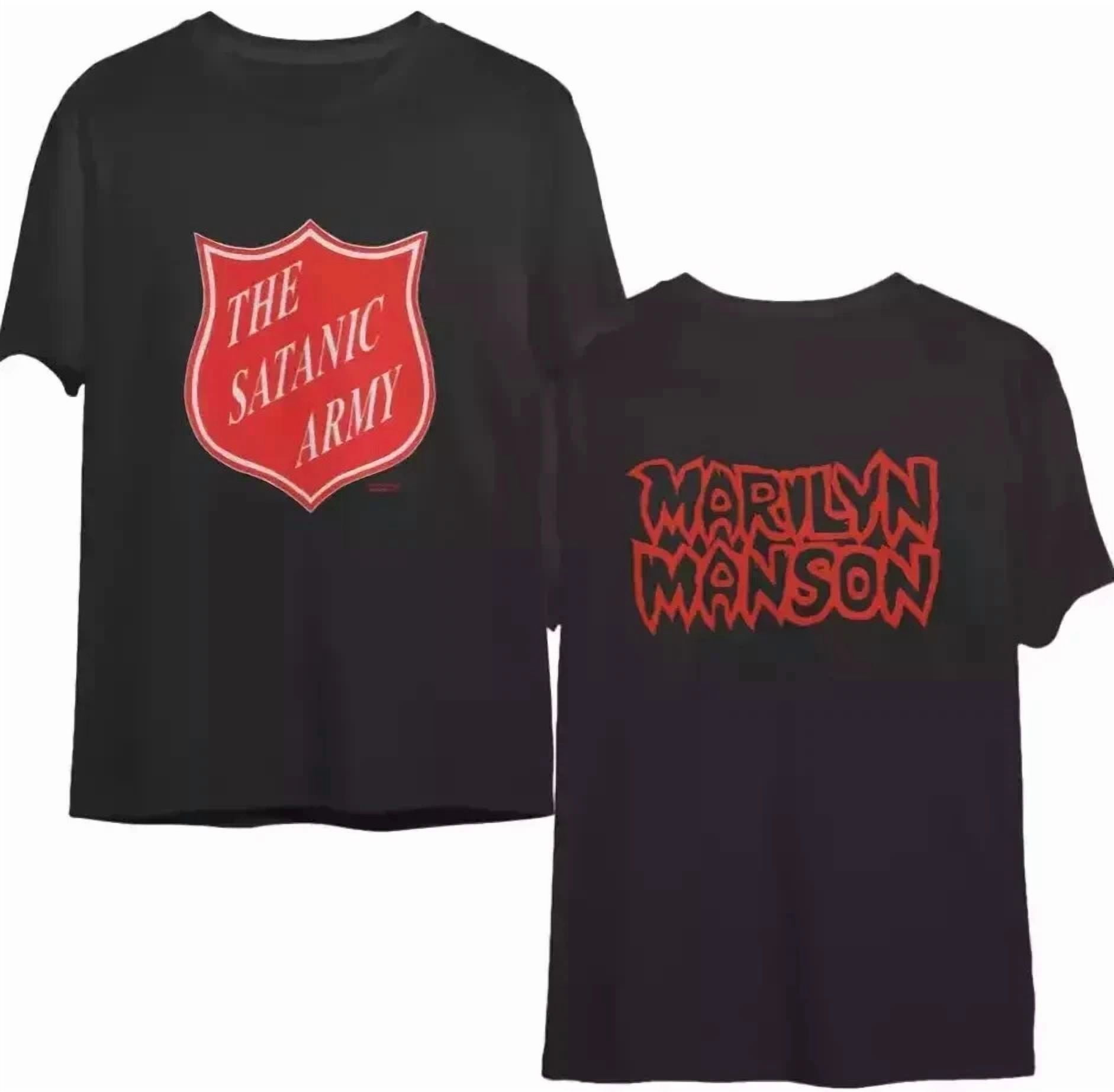 Marilyn Manson The Satanic Army Shirt Double Sided - Walmart.com