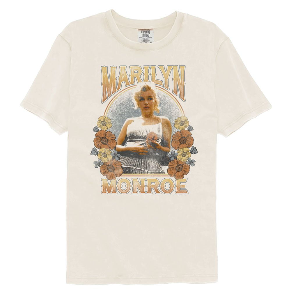 Marilyn Monroe Floral Arch IVory Adult Comfort Color T-Shirt S ...