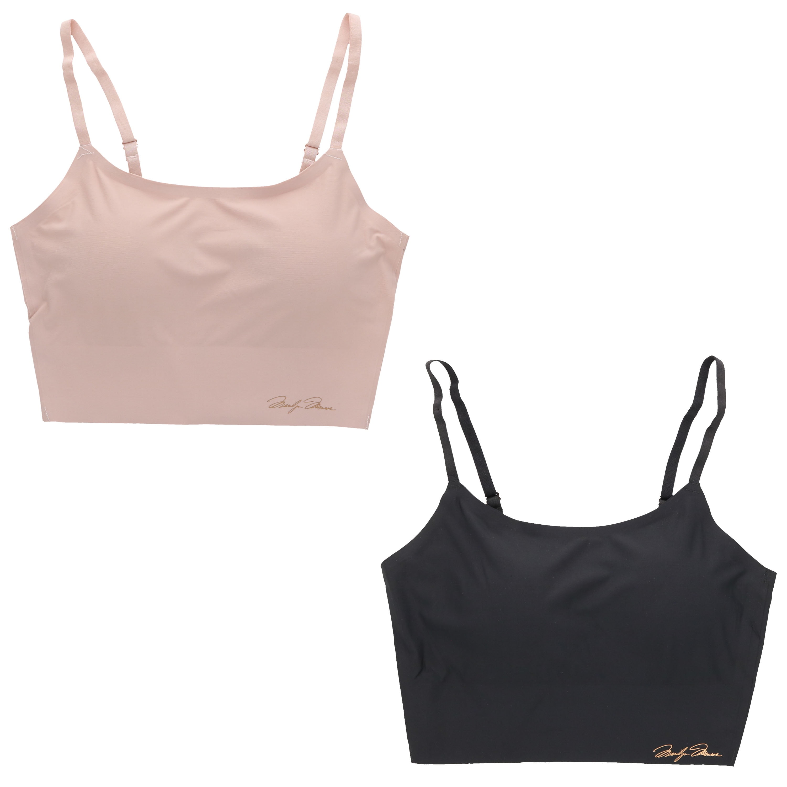 Marilyn Monroe Intimates Women's Long Line Laser-Cut Seamless Bralette ...