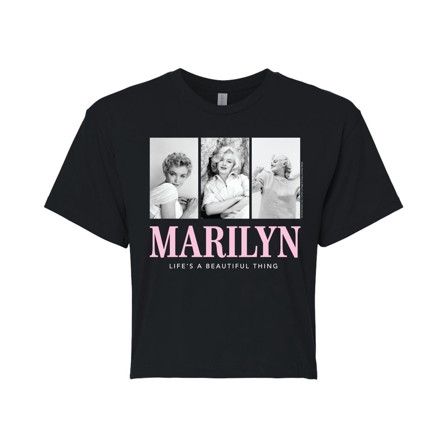 Marilyn Monroe - Life's a Beautiful Thing - Juniors Cropped Graphic T ...