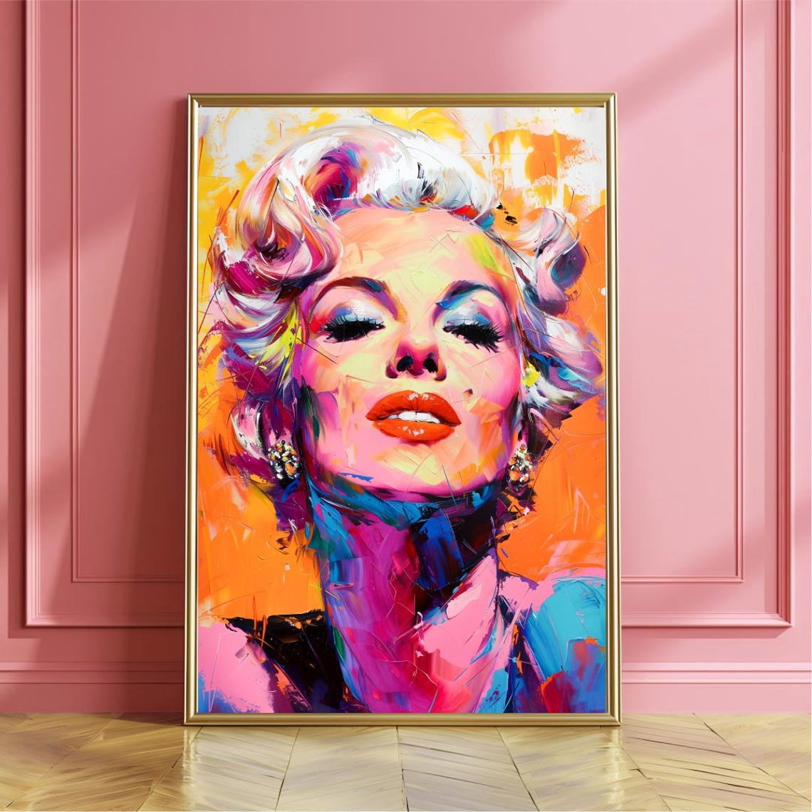 Marilyn Monroe Pop Art Colorful Marilyn Acrylic Hollywood Icon Wall ...