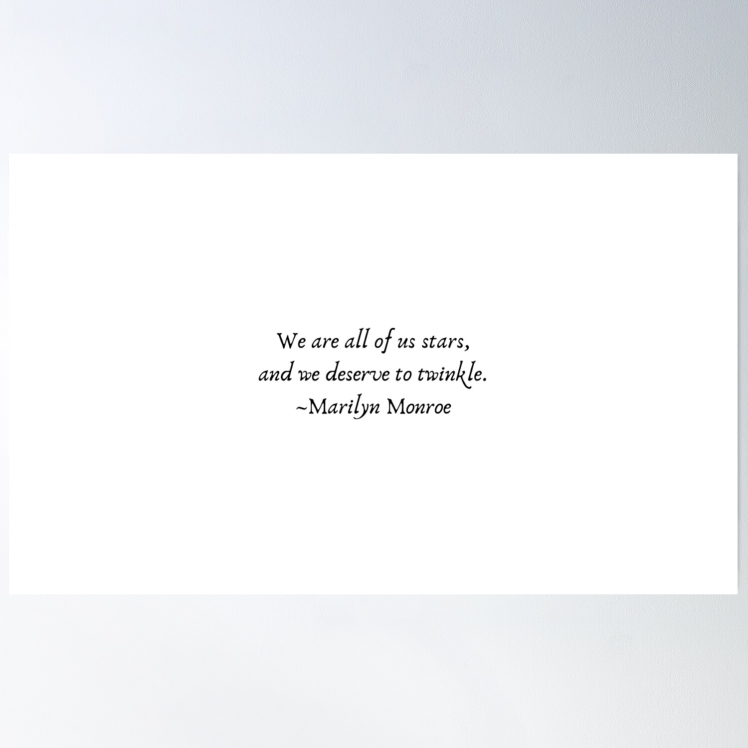 Marilyn Monroe Stars Quote Poster Wall Art, Modern Wall Decor, 12x18 ...